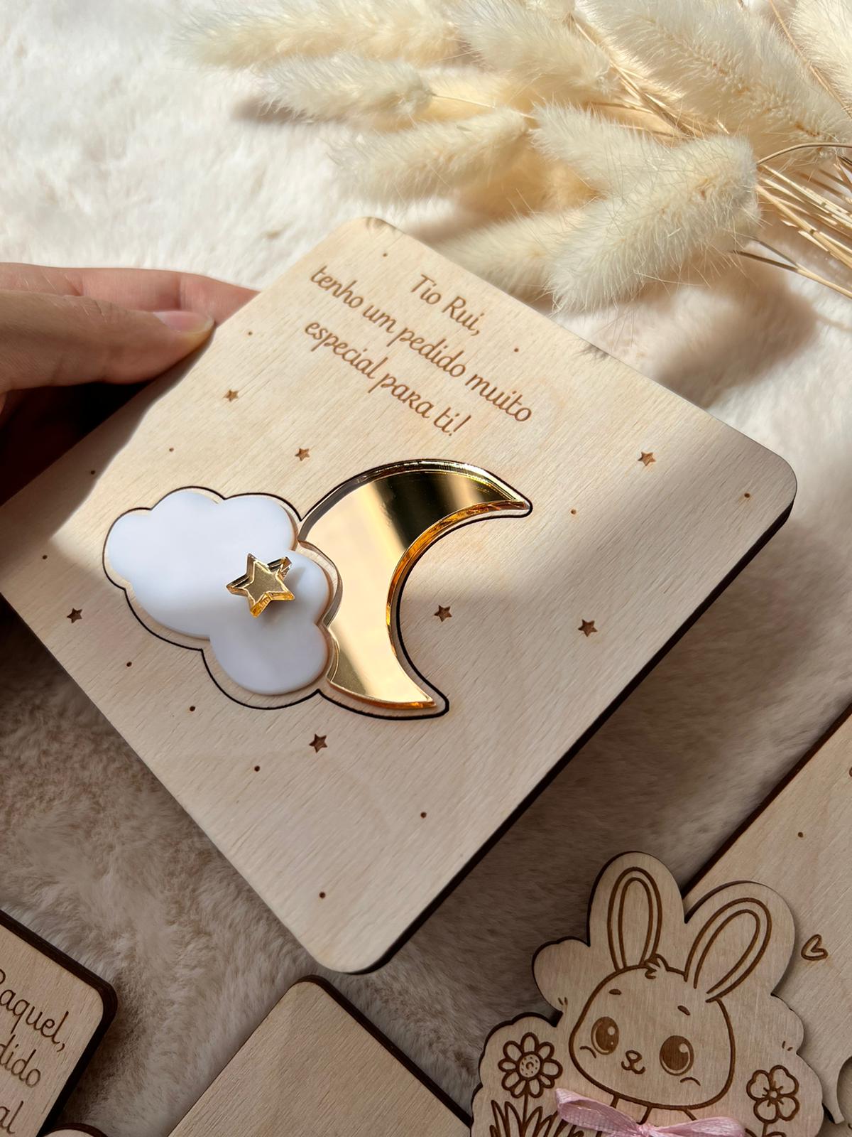 Convite para Padrinhos Destacável Formato Lua – Lucky Me